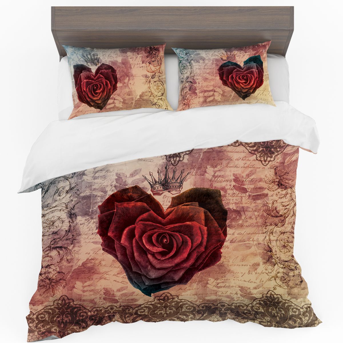 Rose Heart Duvet Cover Set Shop Today Get It Tomorrow