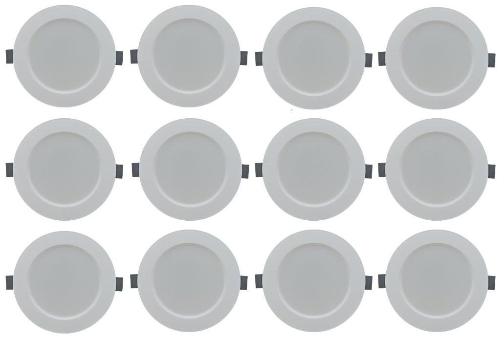 Hello Today LED Concealed Round Panel Light 12w Cool White - 12 Pack ...