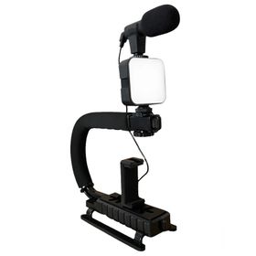 Vloggers LED Light Smart Live Video Package with microphone-Q-ZJ010 ...