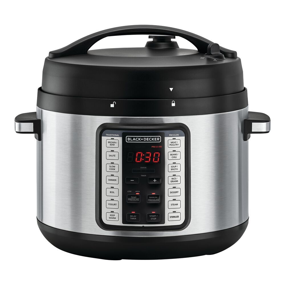 Black + Decker Stainless steel Electric 10L Pressure cooker | Shop ...