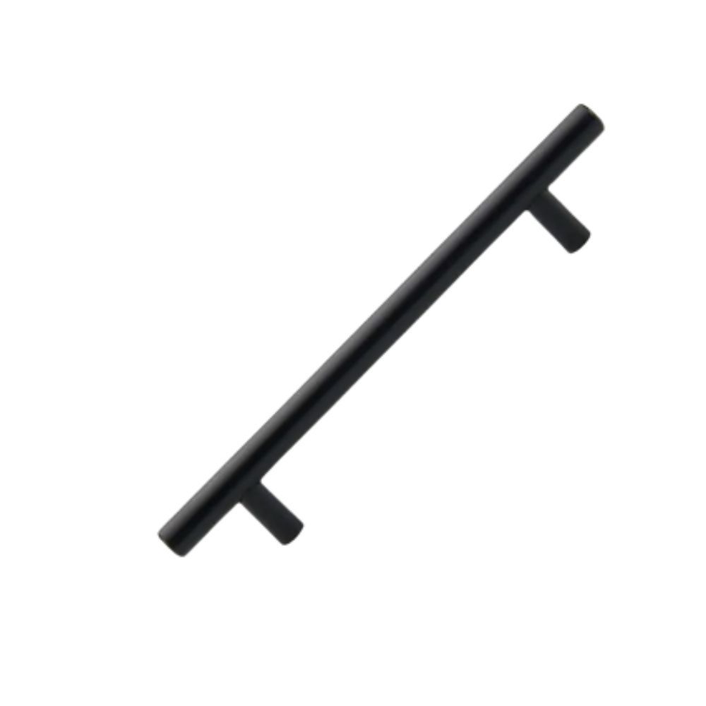 Pack of 6 x Hollow Stainless Steel Barrel Handle, Matt Black, 128mm ...