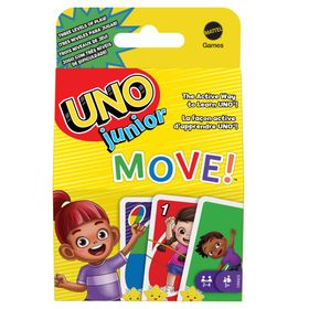 Uno Junior Move Family and Kids Card Game with Special Move Cards ...