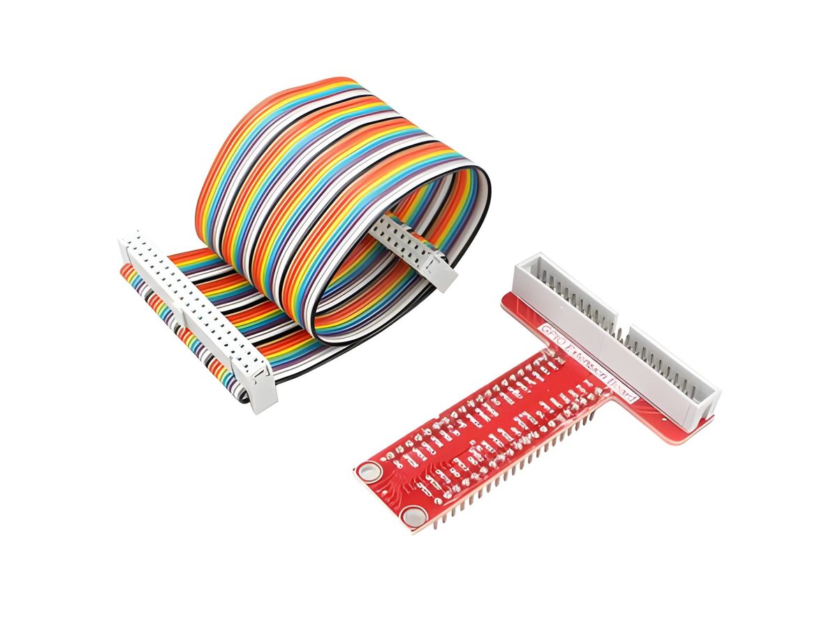 HKD Raspberry Pi GPIO Expansion Kit - Type-T Board with 40-Pin Ribbon ...
