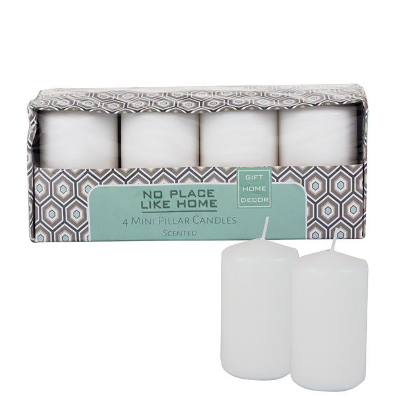 Bulk Pack x 3 Scented Candle-Set 4 Piece Per Pack Mini Pillars - 5x8cm ...