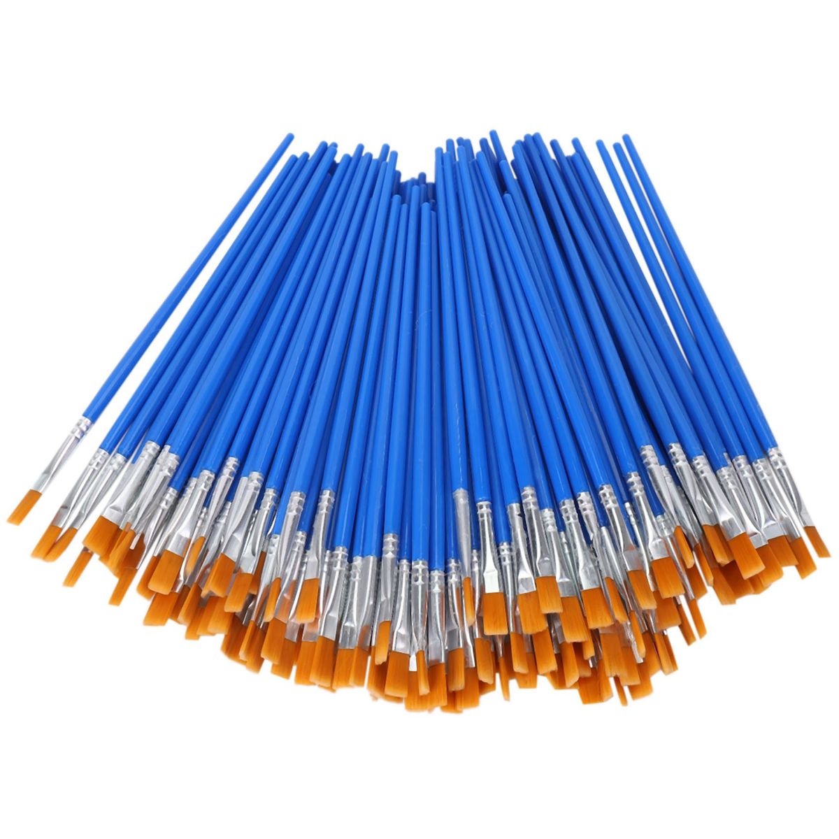 200 Pcs Flat Paint Brushes Small Brush Bulk for Detail Painting | Shop ...