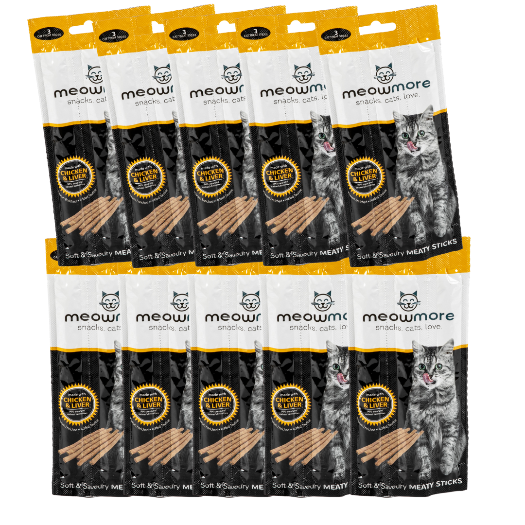 Meow More Meaty Sticks Chicken & Liver (10 x 15g) | Shop Today. Get it ...