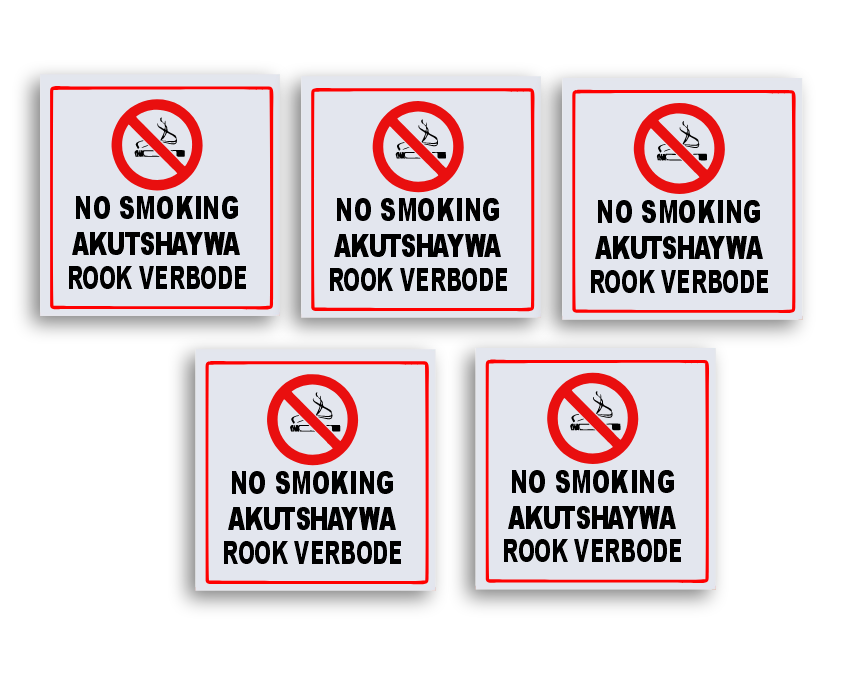 No Smoking Safety Sign Boards - ABS Sign Boards - In 3 Languages | Shop ...