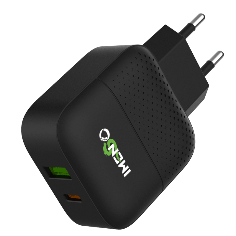 IMENSO Fast Charge 20W Dual USB and Type-C Charger - Black | Shop Today ...
