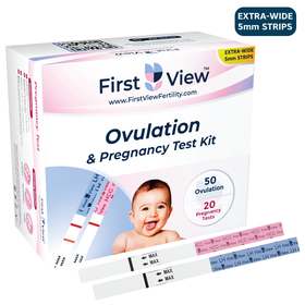 FirstView 5mm Extra-Wide Ovulation & Pregnancy Test Kit (50 LH + 20 HCG ...