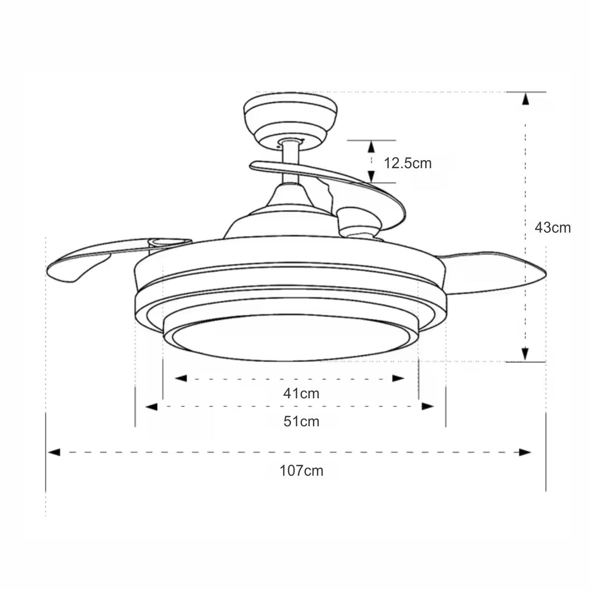 2 x Hello Today Ceiling Fan with Lights F1-01 | Shop Today. Get it ...