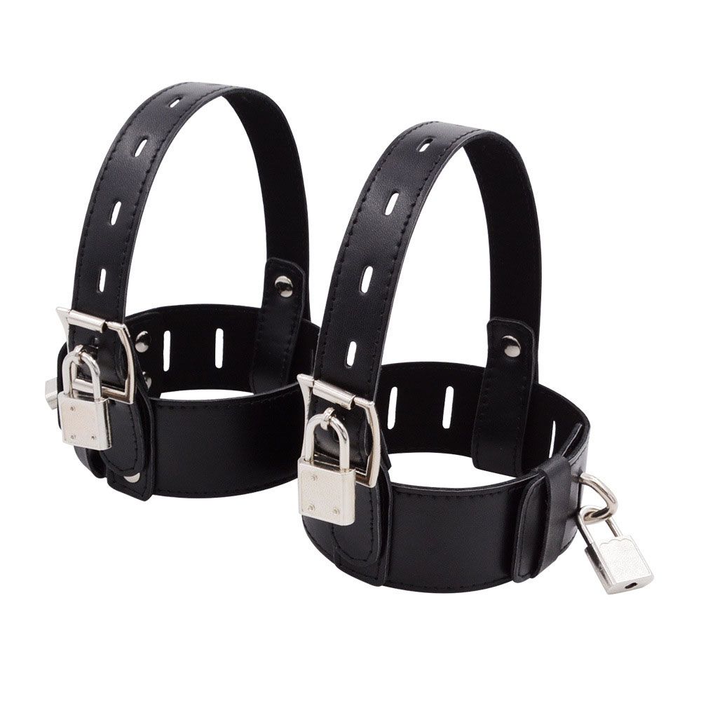 Leather High Heel Restraint Ankle Cuffs with Locks - Adult Toy for Play ...