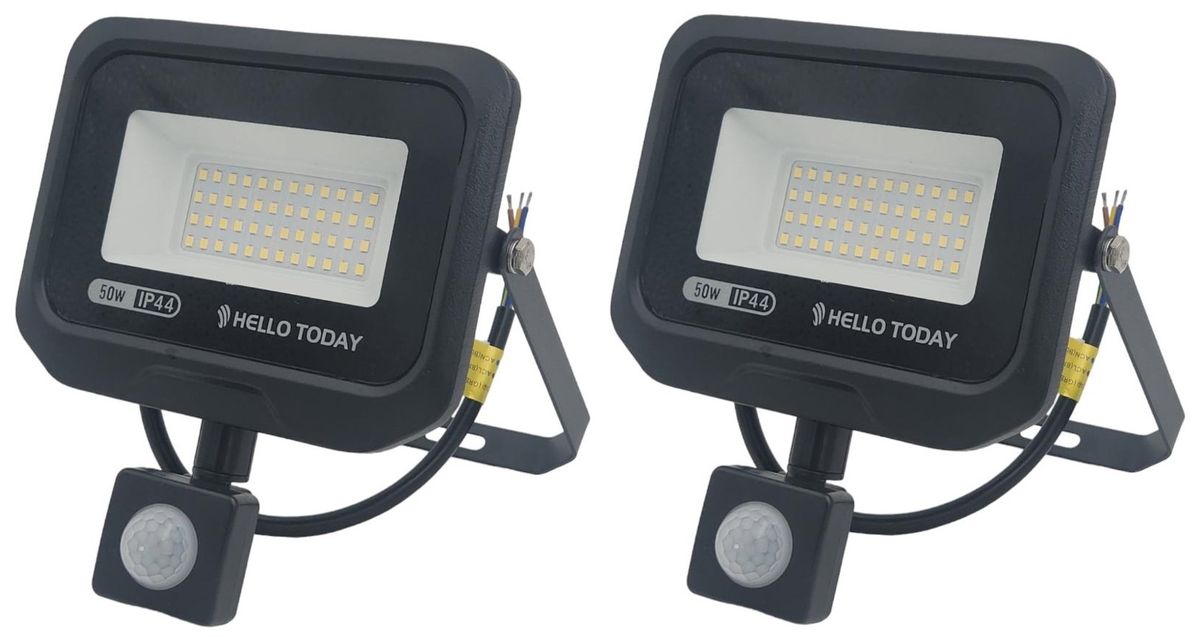 Hello Today Motion Sensor LED Flood Light 50W -2 Pack | Shop Today. Get ...
