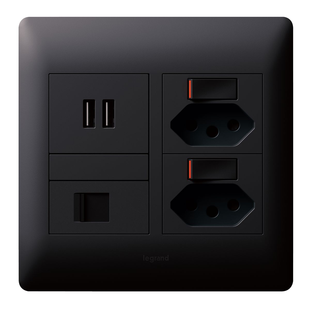 Legrand - Ysalis - New RSA socket switched + Double A USB + Data | Shop ...