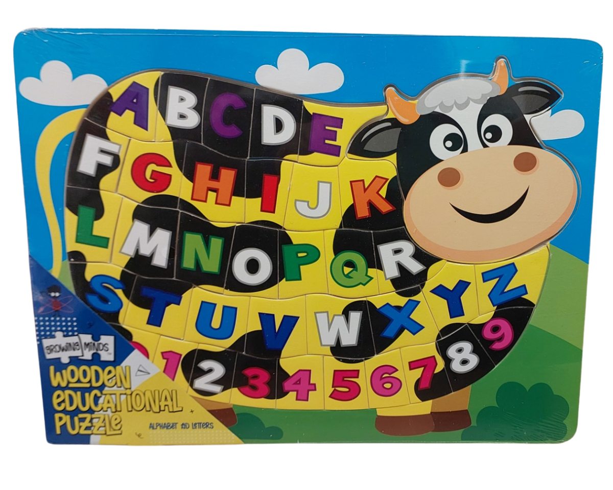 ABC - 123 Wooden Educational Cow Puzzle | Shop Today. Get it Tomorrow ...