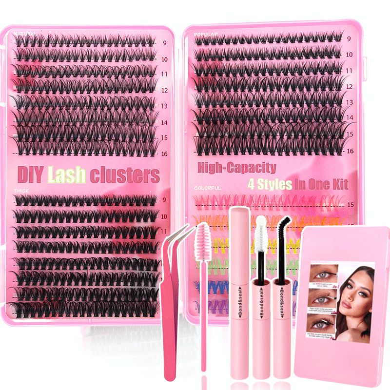 1 Set of Segmented False Eyelash Set, Eyelash Book Single Cluster ...