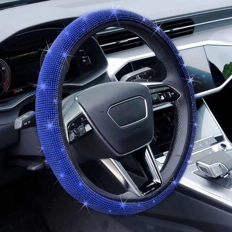 Blue diamond steering wheel cover store