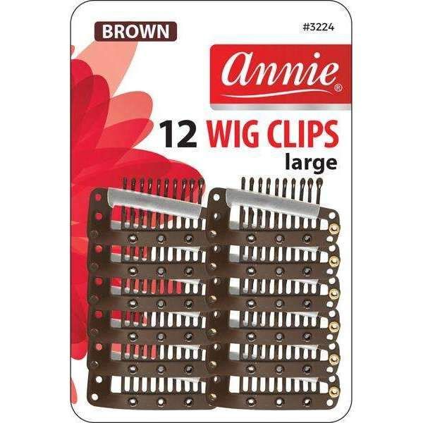 Annie - Wig Clips Large 12Ct Brown - 4 Pack | Shop Today. Get it ...
