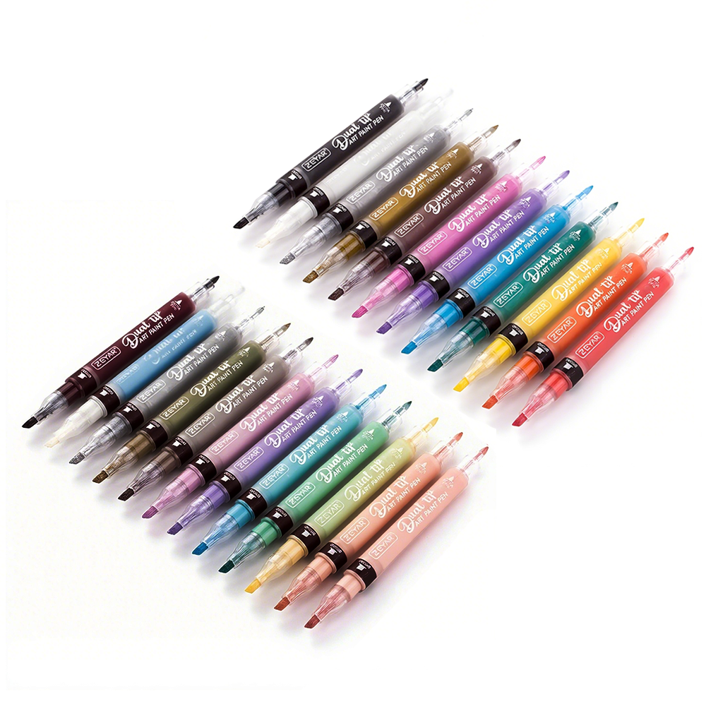 ZEYAR- Dual Tip Marker Pens,Water-based Art Marker Set For Kids and ...