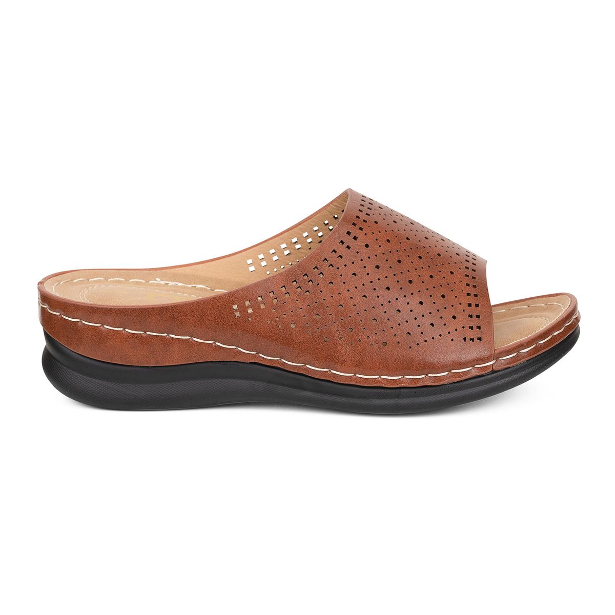 TTP Ladies Comfortable Slip-On Sandals with Cut Out Detail | Shop Today ...