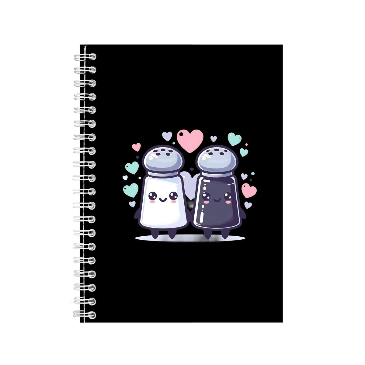 Salt A5 Notebook Spiral Lined Matching Couples Graphic Notepad Present ...