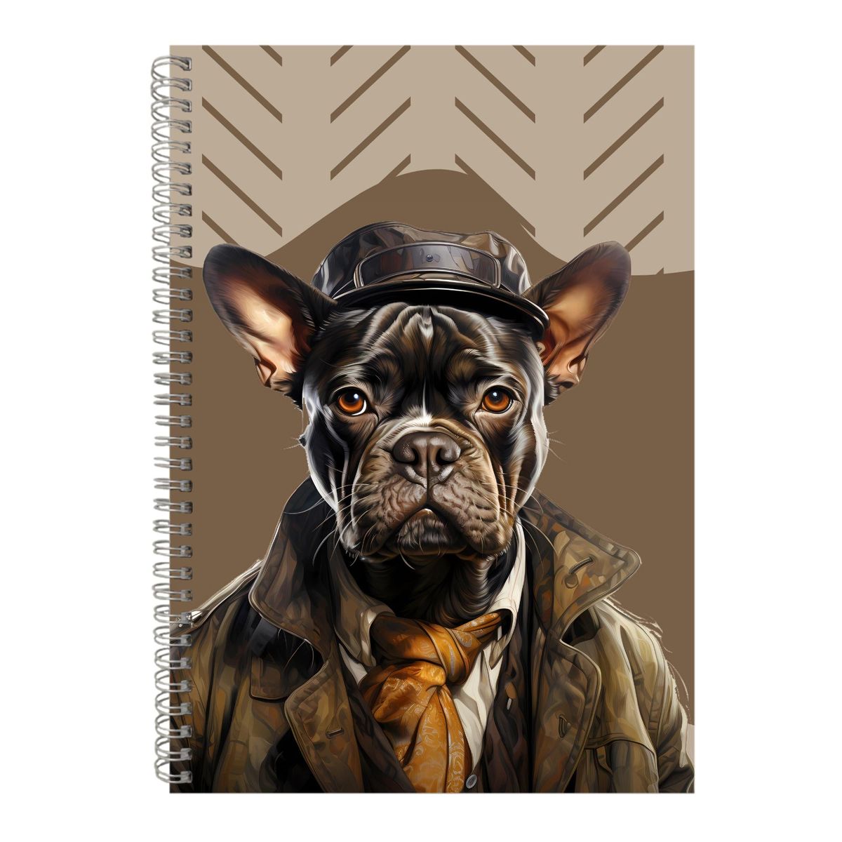 Mr French A4 Notebook Spiral and Lined Frenchies Graphic Notepad ...
