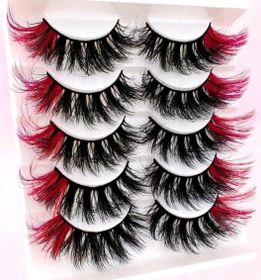 5 Pairs Fluffy Colored False Eyelashes, Cat Eye Style, | Shop Today ...