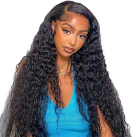 VSP 12-30in Brazilian Water Curly Wig-13x4 Glueless Full Frontal Lace ...