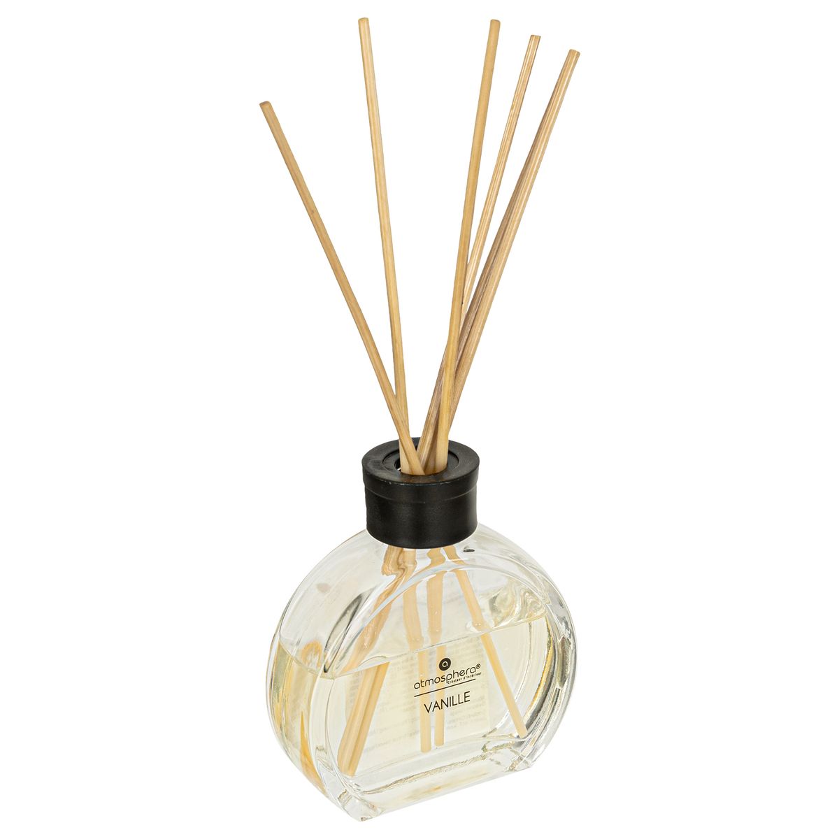 Atmosphera Vanilla Scented Glass Diffuser with with 6 Bamboo Sticks ...