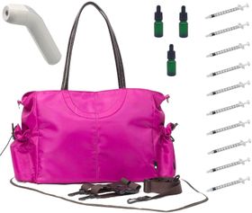 Newborn Baby Kit Care Combo W Pink Nappy bag, Thermometer, Syringe ...