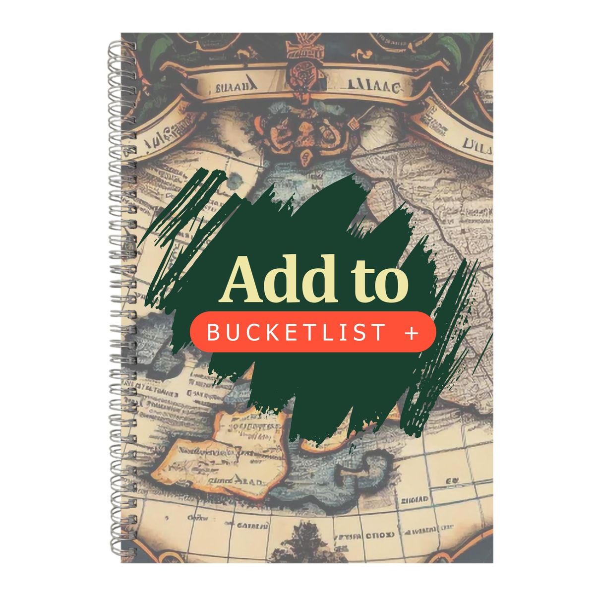 Bucketlist A4 Notebook Spiral and Lined Travel Graphic Notepad Present ...