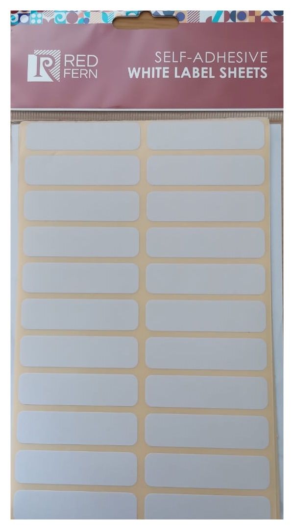 Redfern Rectangular White Label Sheet 50mm x 13mm | Shop Today. Get it ...