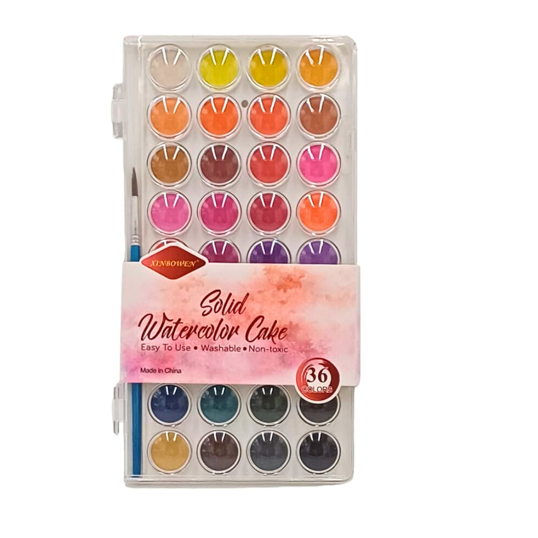 Xinbowen 36-Color Solid Watercolor Cake Set | Shop Today. Get it ...