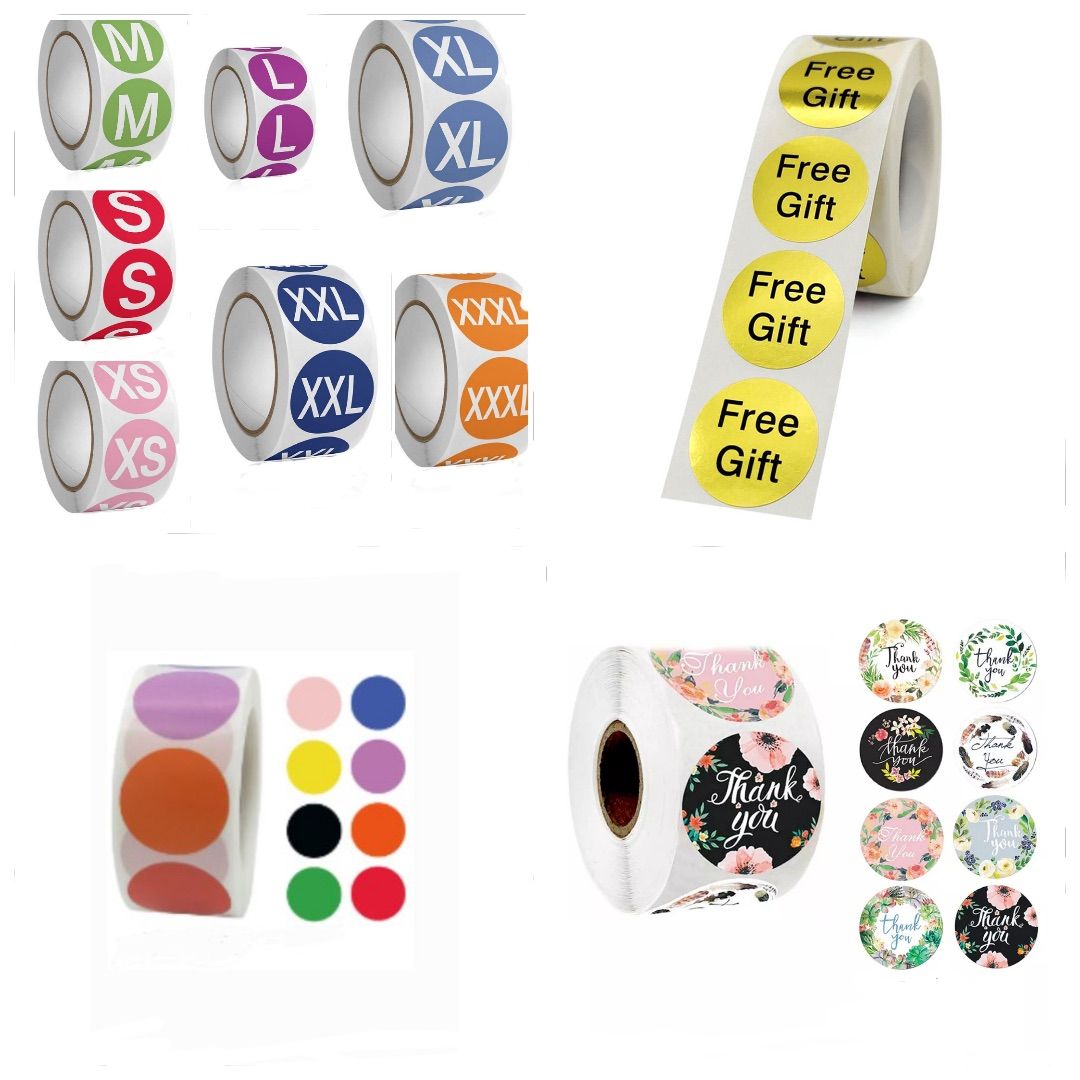 Clothing Apparel merchandise size , free gift and thank you stickers ...