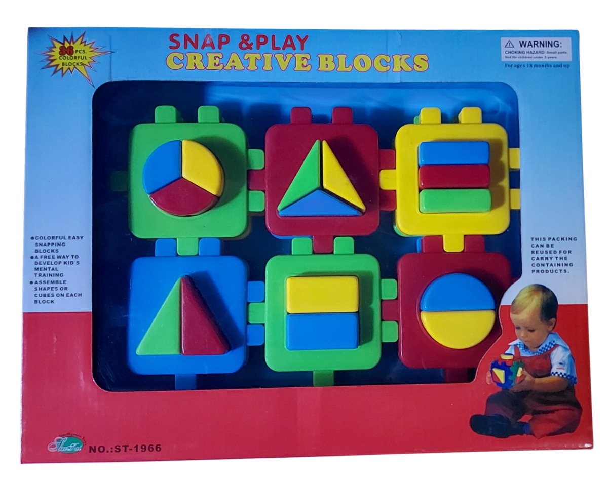 Creative Blocks Colourful Easy Snapping Blocks | Shop Today. Get it ...