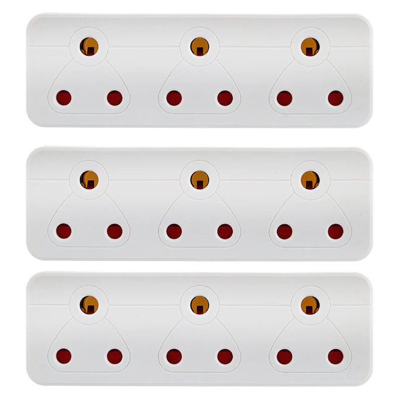 United Electrical 3 pin 3 Way Adaptor (R20) ( 3 Pack ) | Shop Today ...