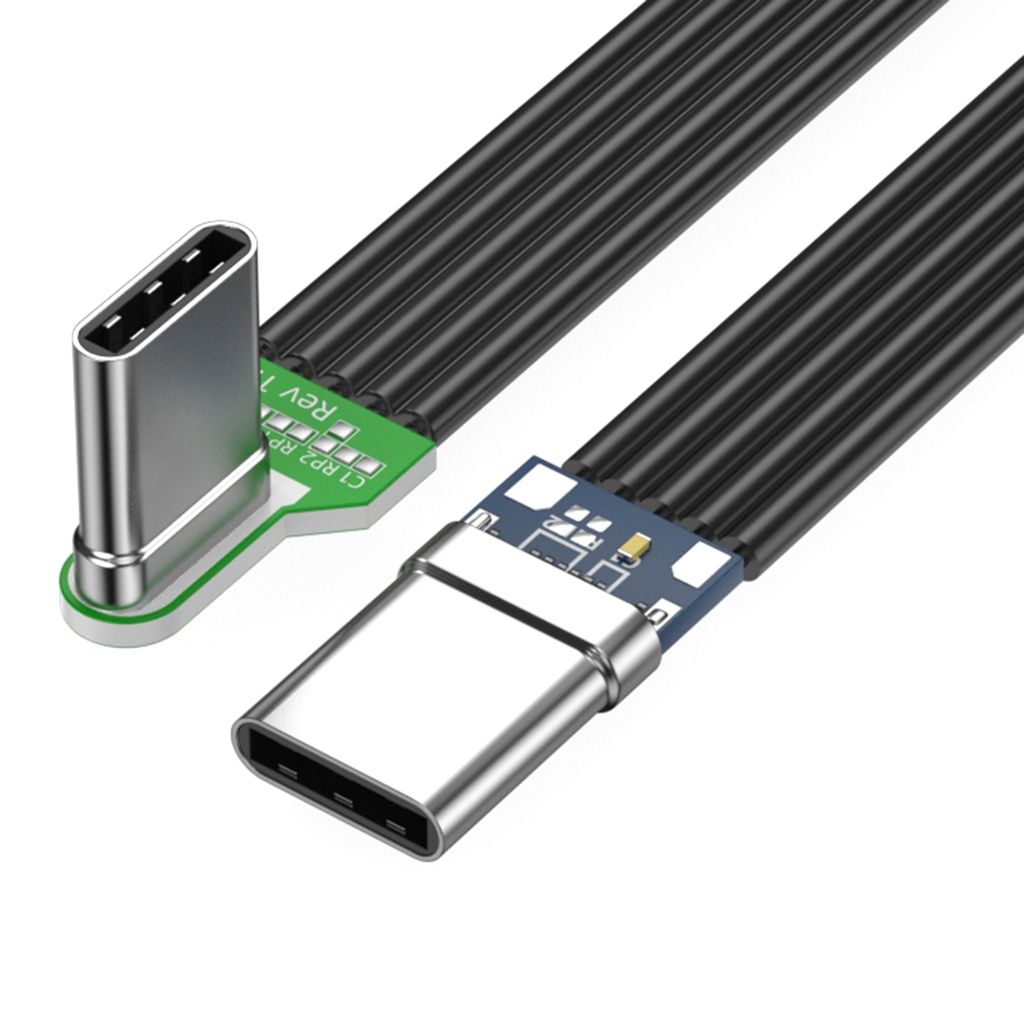 Type C Male to Male Right Angle Flat Silicone Cable - 5m | Shop Today ...