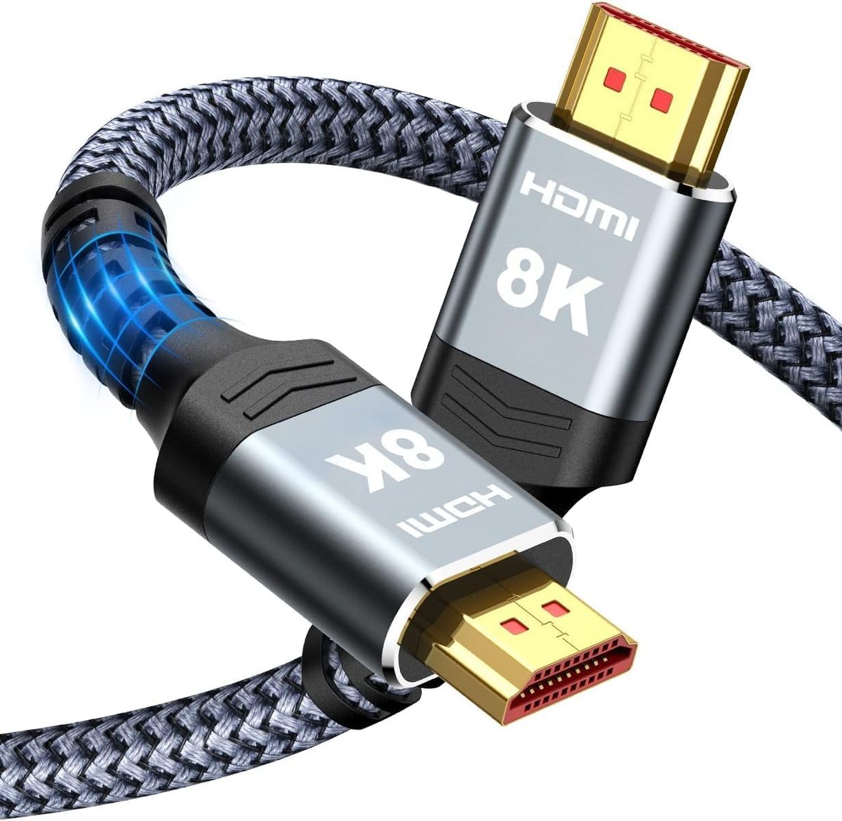 2m 8K HDMI 2.1 Cable 48Gbps UHD Ultra High Speed Slim HDMI Cord 8K@60Hz ...