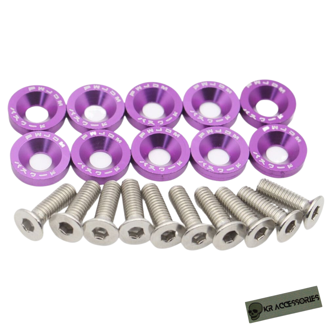 Purple JDM Styling M6 Bolt & Washer kit (10-Piece) | Shop Today. Get it ...
