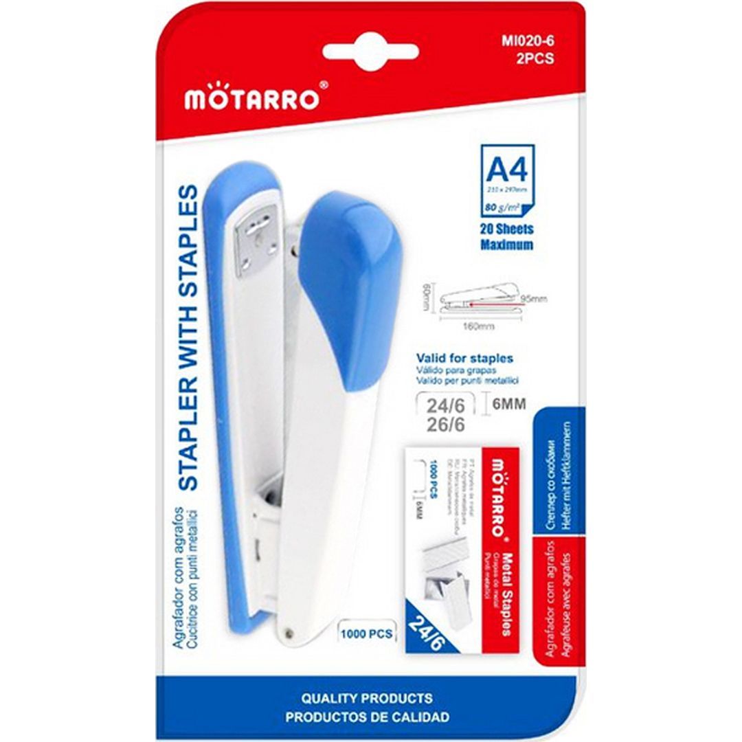 Motarro Stapler With 1000 Metal Staples Blue | Shop Today. Get it ...
