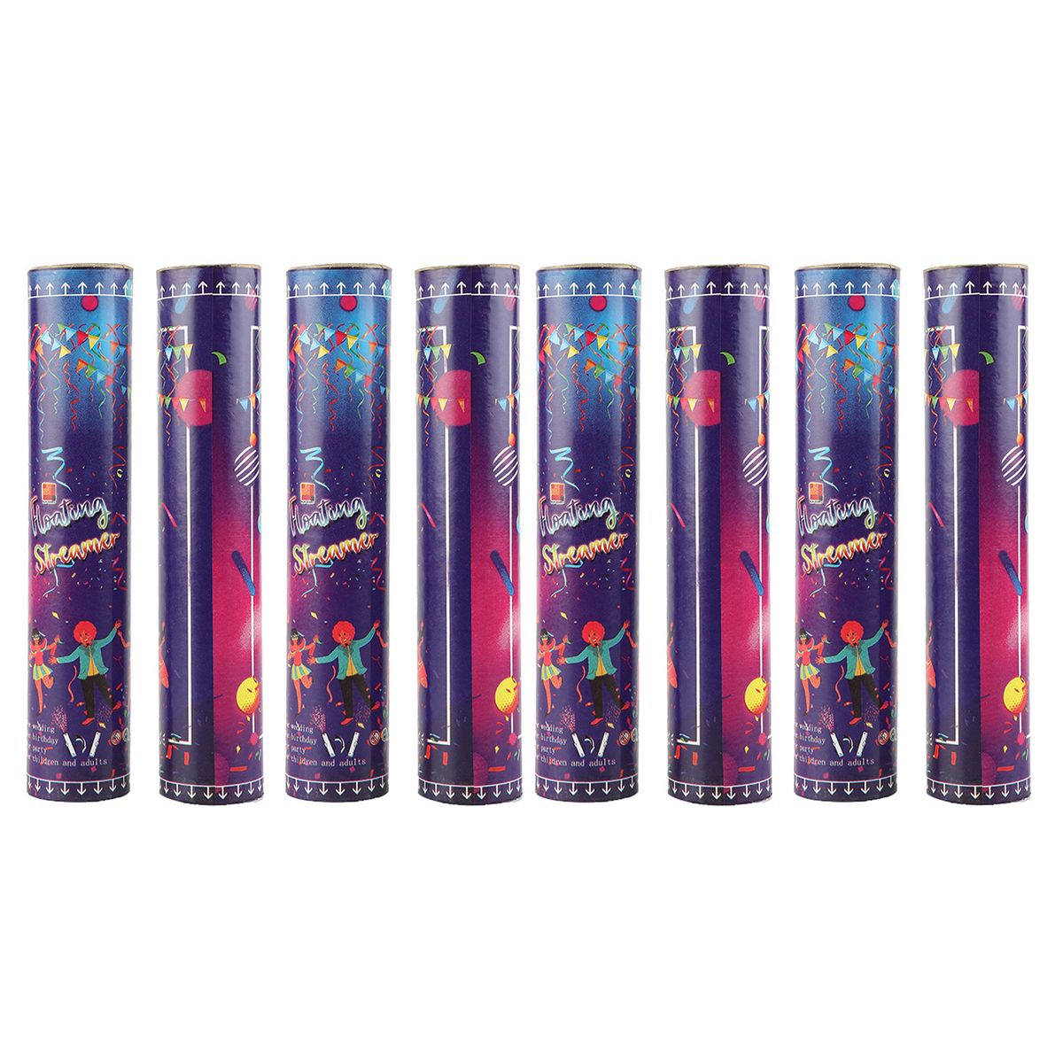 Hand Throwing Streamers And Confetti Ribbons Launcher Wand - 8 Pack ...