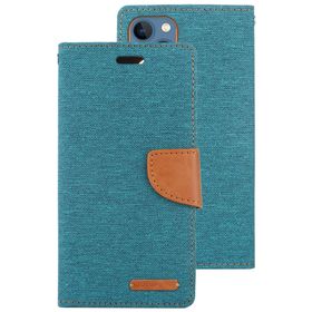 Canvas Phone Case Card Holder Cover for Apple iPhone 12 (6.1 inch ...