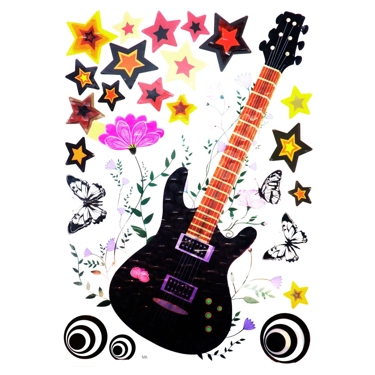 5D Wall Art Stars Guitar Sticker Sheet | Shop Today. Get it Tomorrow ...