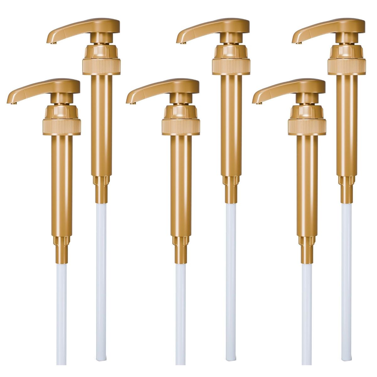 6-Pack Gold Squirt Coffee Syrup Pump Dispenser Kitchen Bar Bottles ...