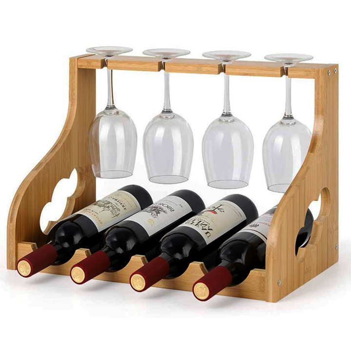 Wine Glass Drying Rack Bottle Holder Stemware Rack Kitchen Bar ...