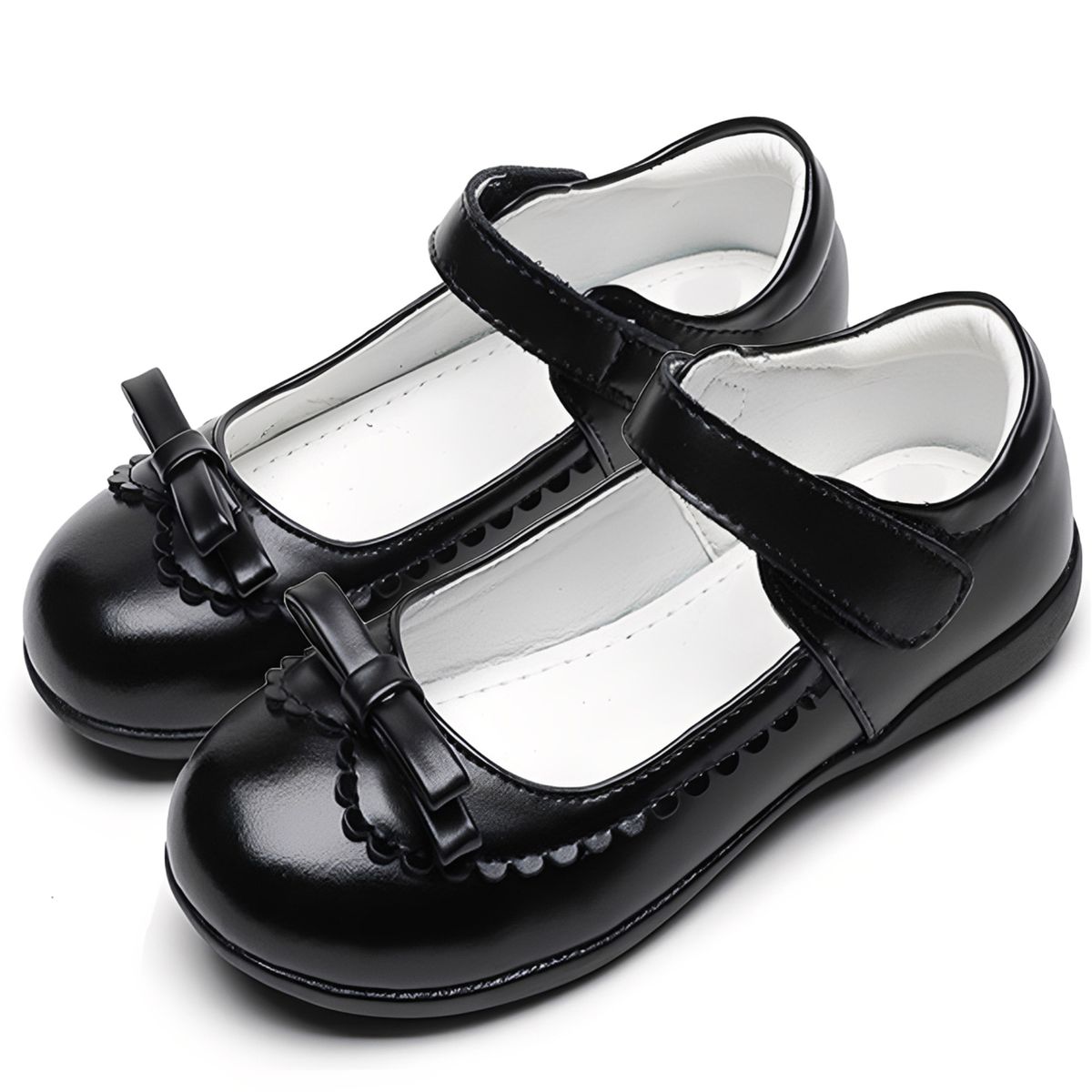 Girl's Flats Strap School Uniform Black Dress Shoes Performance Shoes ...