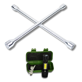 Ampro 4 Way Lug Wrench (17/19/21/23mm) with Torch | Shop Today. Get it ...