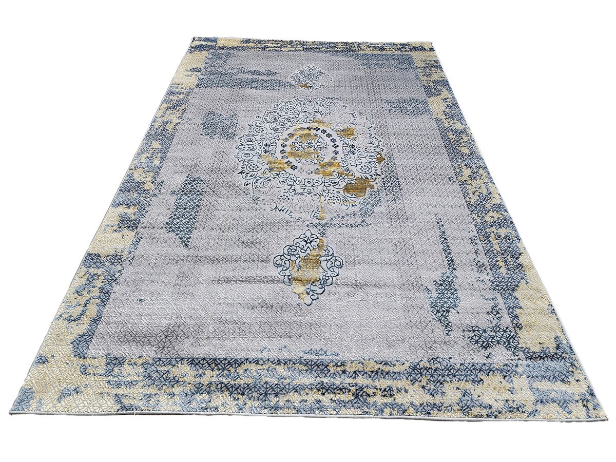 Quality Persian Rugs -Blue Grey Vintage Design Carpet 290 x 200cm ...