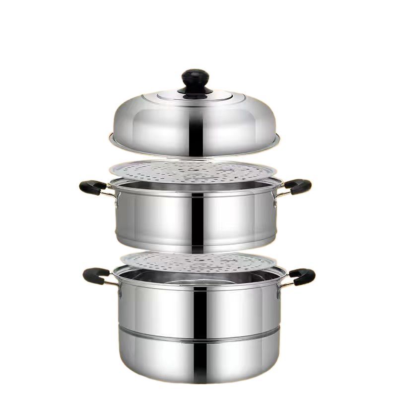 Household Gas Stove Extra-Thick Stainless Steel Double-Layer Steamer ...