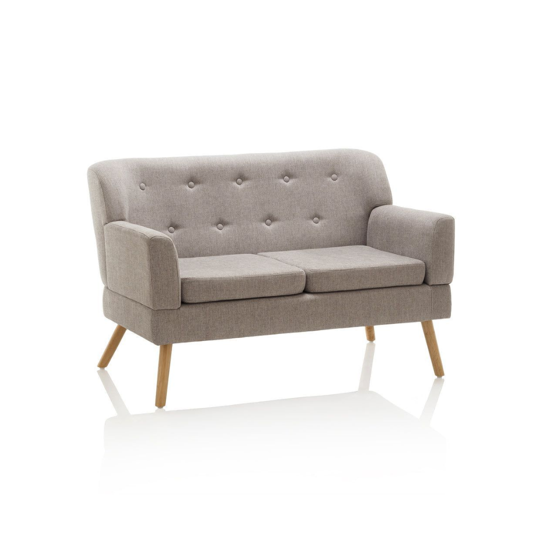 Decorum & Co - Linen Double Couch - 2 Seater Sofa - Grey | Shop Today ...