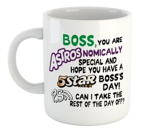 5 Star Boss's Day Boss Manager Supervisor Birthday Christmas Gift Mug ...